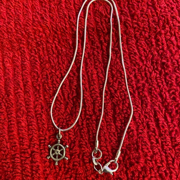 Jewelry | Nautical Ship Captains Wheel 925 Pendant On 18 Snake Chain ...